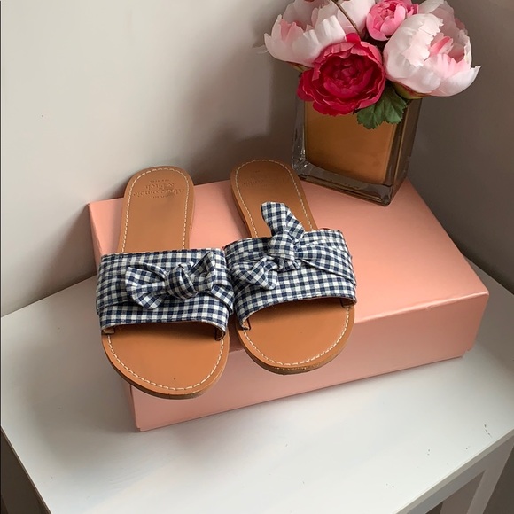 Abercrombie & Fitch | Shoes | Abercrombie Fitch Blue Gingham Slides ...